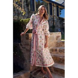 Tazga Kleid in Pink/ Wei&szlig; - 61% | Gr&ouml;&szlig;e 36 | Damen-kleider