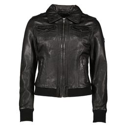 H.I.S. HIS Lederjacke in Schwarz - 61% | Gr&ouml;&szlig;e 46 | Damenjacken