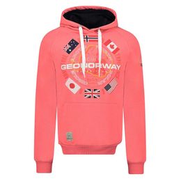 Geographical Norway Hoodie "Girkel" in Koralle - 64% | Gr&ouml;&szlig;e XL | Herren-sweatshirts-jacken