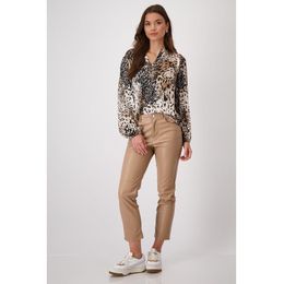 monari Bluse in Hellbraun/ Beige/ Schwarz - 68% | Gr&ouml;&szlig;e 40 | Damen-blusen