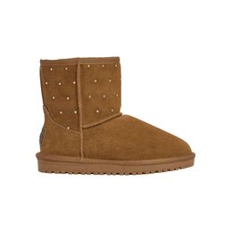 Pepe Jeans Footwear Leder-Winterboots in Hellbraun - 56% | Gr&ouml;&szlig;e 38 | Damen-stiefel