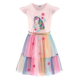 happy girls by Eisend Kleid in Rosa/ Bunt - 64% | Gr&ouml;&szlig;e 152 | Kinderkleider