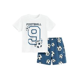 COOL CLUB Pyjama in Dunkelblau/ Wei&szlig; - 32% | Gr&ouml;&szlig;e 128 | Kinder-waesche