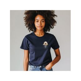 WOOOP Shirt "Pocket Sloth" in Dunkelblau - 40% | Gr&ouml;&szlig;e M | Damen-tops