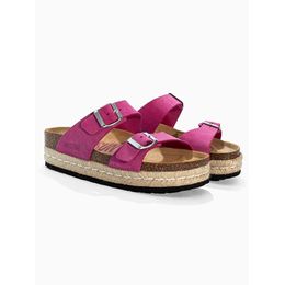 BACKSUN Leder-Pantoletten "Gwana" in Pink - 65% | Gr&ouml;&szlig;e 36 | Damen-pantoletten