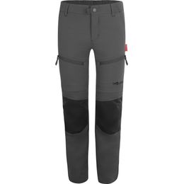 Trollkids Zipp-Off-Trekkinghose "Nordfjord" - Regular fit - in Grau - 43% | Gr&ouml;&szlig;e 122 | Kinderhosen