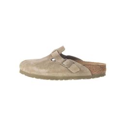 Birkenstock Leder-Clogs "Boston" in Khaki - 25% | Gr&ouml;&szlig;e 42 | Damen-pantoletten
