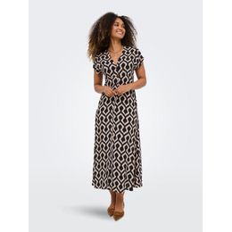 Only Kleid in Schwarz/ Beige - 20% | Gr&ouml;&szlig;e S | Damen-kleider