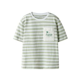 name it Shirt "Jesper" in Wei&szlig;/ Khaki - 38% | Gr&ouml;&szlig;e 92 | Kinder-oberteile
