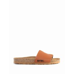 BAYTON Pantoletten "Djilian" in Hellbraun/ Orange - 52% | Gr&ouml;&szlig;e 37 | Damen-pantoletten