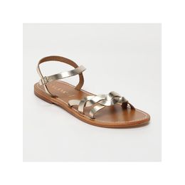 CALANK Leder-Sandalen in Gelb - 38% | Gr&ouml;&szlig;e 40 | Damen-sandalen