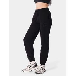 Carpatree Sweathose "Varsity" in Schwarz - 53% | Gr&ouml;&szlig;e S | Damenhosen