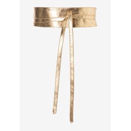 More & More More & More Leder-G&uuml;rtel in Gold - 45% | Gr&ouml;&szlig;e 80 | Damenguertel