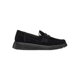 Geox Leder-Mokassins "Arlara" in Schwarz - 53% | Gr&ouml;&szlig;e 39 | Damen-schuhe-halbschuhe