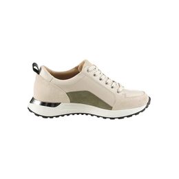 Heine Leder-Sneakers in Beige/ Khaki - 79% | Gr&ouml;&szlig;e 40 | Damen-sneakers
