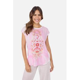 LIEBLINGSST&Uuml;CK LIEBLINGSST&Uuml;CK Shirt "Cordia" in Rosa/ Wei&szlig; - 48% | Gr&ouml;&szlig;e M | Damen-tops