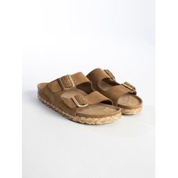 BAYTON Leder-Pantoletten "Atlas" in Hellbraun - 54% | Gr&ouml;&szlig;e 41 | Damen-pantoletten