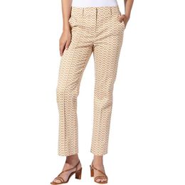 Heine Hose in Beige/ Wei&szlig; - 73% | Gr&ouml;&szlig;e 38 | Damenhosen