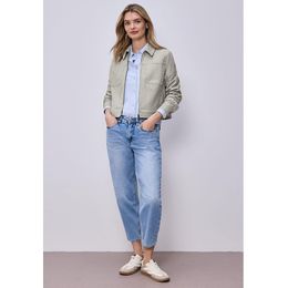 Street One Hemdjacke in Beige/ Grau - 42% | Gr&ouml;&szlig;e 40 | Damenjacken