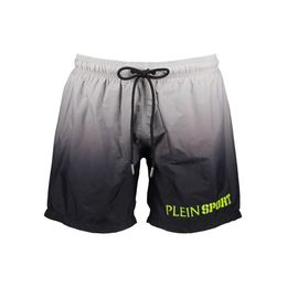 Plein Sport Badeshorts in Grau/ Schwarz - 72% | Gr&ouml;&szlig;e M | Herren-bademode-sport