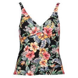 Lascana Tanikini-Oberteil in Schwarz/ Bunt - 50% | Gr&ouml;&szlig;e 40D-Cup | Damen-bademode