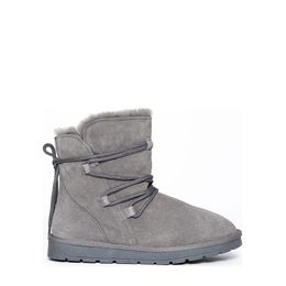 NICEBAY Leder-Winterboots "Leala" in Grau - 69% | Gr&ouml;&szlig;e 37 | Damen-stiefel