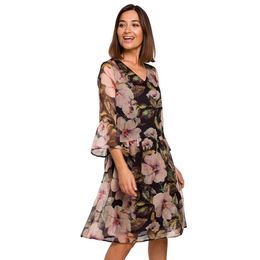 Stylove Kleid in Schwarz/ Bunt - 50% | Gr&ouml;&szlig;e XXL | Damen-kleider