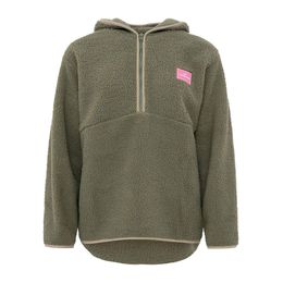 Zwillingsherz Fleecepullover in Khaki - 52% | Gr&ouml;&szlig;e L | Damenpullover