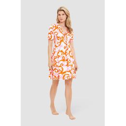 F&eacute;raud F&eacute;raud Kleid in Orange/ Rosa/ Wei&szlig; - 63% | Gr&ouml;&szlig;e 42 | Damen-kleider