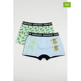 Star Wars: Mandalorian 2er-Set: Boxershorts "Mandalorian" in Schwarz/ Blau/ Gr&uuml;n - 66% | Gr&ouml;&szlig;e 98/104 | Kinder-waesche