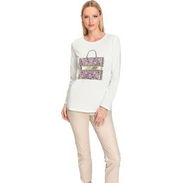 Heine Longsleeve in Wei&szlig; - 75% | Gr&ouml;&szlig;e 44 | Damen-tops