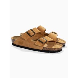 Sunbay Leder-Pantoletten "Trefle" in Hellbraun - 64% | Gr&ouml;&szlig;e 37 | Damen-pantoletten