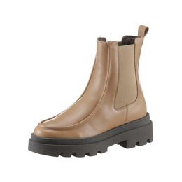 Heine Leder-Chelsea-Boots in Hellbraun - 82% | Gr&ouml;&szlig;e 40 | Stiefeletten