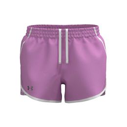 Under Armour Trainingsshorts "Fly By 3'' in Lila - 45% | Gr&ouml;&szlig;e XS | Damen-sporthosen