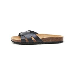 billowy Leder-Pantoletten in Schwarz - 54% | Gr&ouml;&szlig;e 37 | Damen-pantoletten