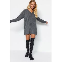 Trendyol Strickkleid in Grau - 54% | Gr&ouml;&szlig;e S | Damen-kleider
