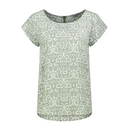 Sublevel Bluse in Hellgr&uuml;n/ Wei&szlig; - 53% | Gr&ouml;&szlig;e M | Damen-blusen