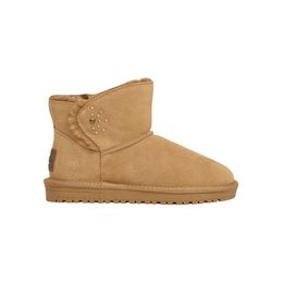 Pepe Jeans Footwear Leder-Winterboots in Hellbraun - 57% | Gr&ouml;&szlig;e 38 | Damen-stiefel