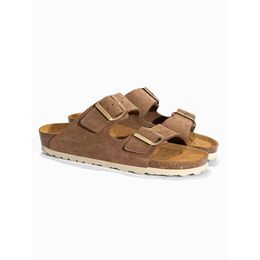 BACKSUN Leder-Pantoletten "Bali" in Hellbraun - 60% | Gr&ouml;&szlig;e 38 | Damen-pantoletten
