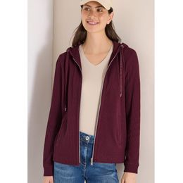 Cecil Sweatjacke in Bordeaux - 30% | Gr&ouml;&szlig;e L | Damen-sweatshirts-jacken