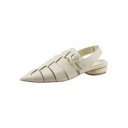 Heine Leder-Slingballerinas in Creme - 81% | Gr&ouml;&szlig;e 40 | Damen-ballerinas