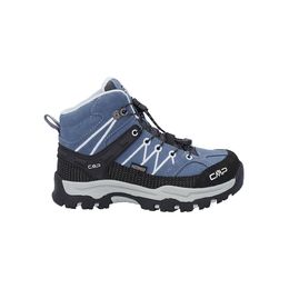 CMP Leder-Trekkingschuhe "Rigel Mid" in Hellblau/ Schwarz - 42% | Gr&ouml;&szlig;e 34 | Kinder-outdoor-sport-schuhe