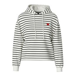 Pieces Hoodie "Chilli" in Creme/ Schwarz - 48% | Gr&ouml;&szlig;e XL | Damen-sweatshirts-jacken