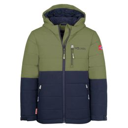 Trollkids Ski-/ Snowboardjacke "Hemsedal" in Khaki/ Dunkelblau - 56% | Gr&ouml;&szlig;e 104 | Kinder-outdoor-jacken