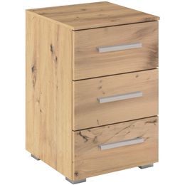 Nachtkommode OTTO HOME "Nachttisch Nachtschrank Schubladen Sideboard Schubladenkommode KOLUNA", braun (eiche artisan), B:40cm H:61cm T:42cm, Holzwerkstoff, Sideboards, mit 3 ger&auml;umigen Schubladen f&uuml;r viel Stauraum MADE IN GERMANY