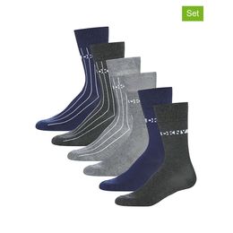 DKNY 6er-Set: Socken in Anthrazit/ Grau/ Dunkelblau - 77% | Gr&ouml;&szlig;e 40-45 | Herrensocken