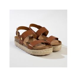 BACKSUN Leder-Sandaletten "Diadema" in Hellbraun - 63% | Gr&ouml;&szlig;e 36 | Damen-sandalen