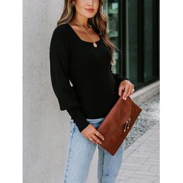 Milan Kiss Pullover in Schwarz - 68% | Gr&ouml;&szlig;e XL | Damen-pullover-cardigans