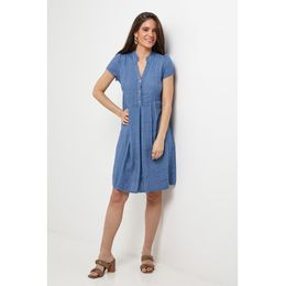 Le Monde du Lin Leinen-Kleid in Blau - 72% | Gr&ouml;&szlig;e 40/42 | Damen-kleider