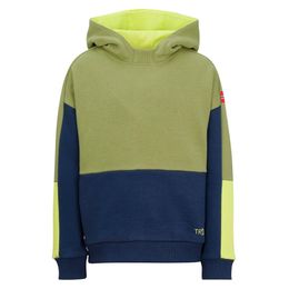 Trollkids Hoodie "Rondane" in Gr&uuml;n/ Dunkelblau - 57% | Gr&ouml;&szlig;e 104 | Kinder-sweatshirts-jacken